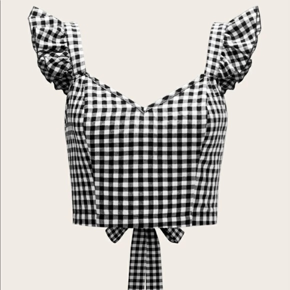 SHEIN | Tops | Checkered Crop Top | Poshmark